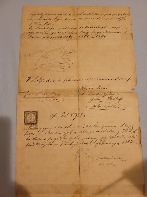 Kupoprodajna pogodba iz leta 1882