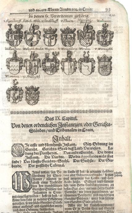 VALVAZOR-GRBI SLOVENSKIH MEST,GROFOV,DRUŽIN,SLAVA VOJVODINE KR. 1689