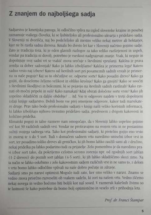 SADJARSTVO, Franci Štampar in sodelavci