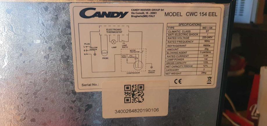 Candy CWC 154 EEL - vinska vitrina (41 steklenic)
