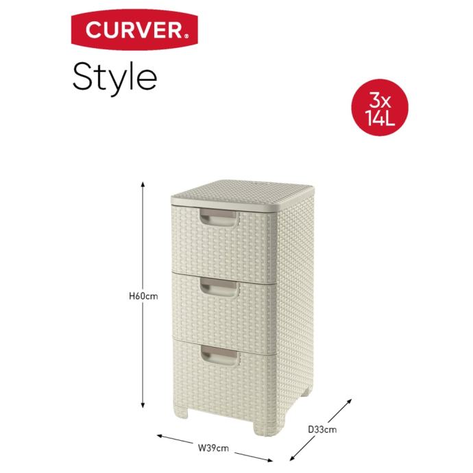 Curver Style predalnik 42 L bel