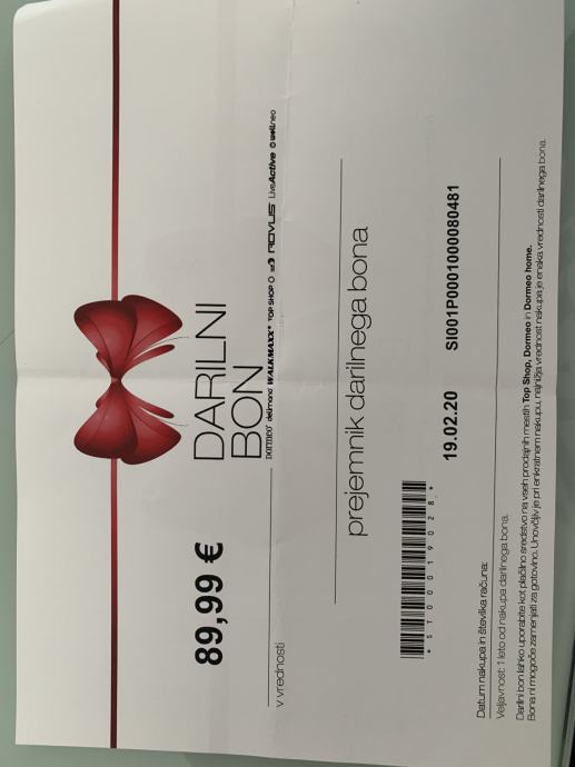 darilni bon studio moderna,top shop