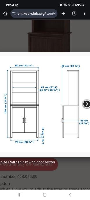 Ikea omara za kabinet BRUSALI barva oreh