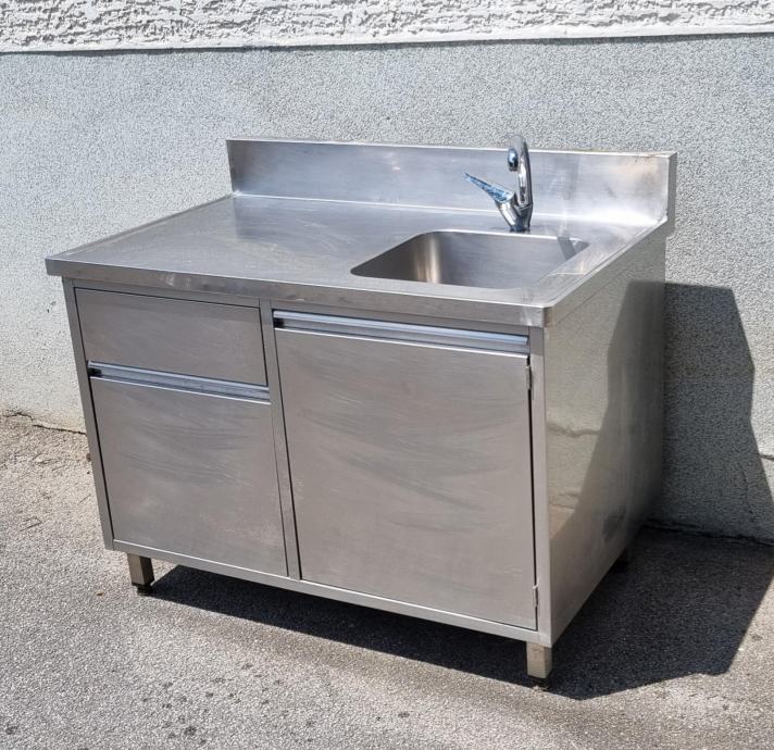 INOX miza - pult s koritom