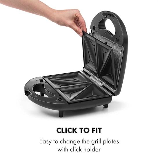 Klarstein Trilit 3 v 1, opekač sendvičev, 750 W, 3 žar plošče, LED, ne