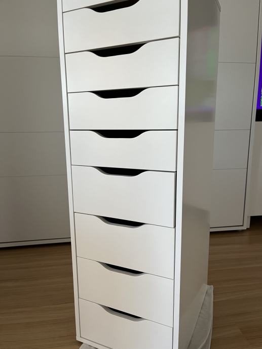 Rablje Ikea ALEX Predalnik z 9 predali, bela, 36x116 cm