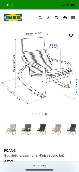 Stol gugalnik Ikea