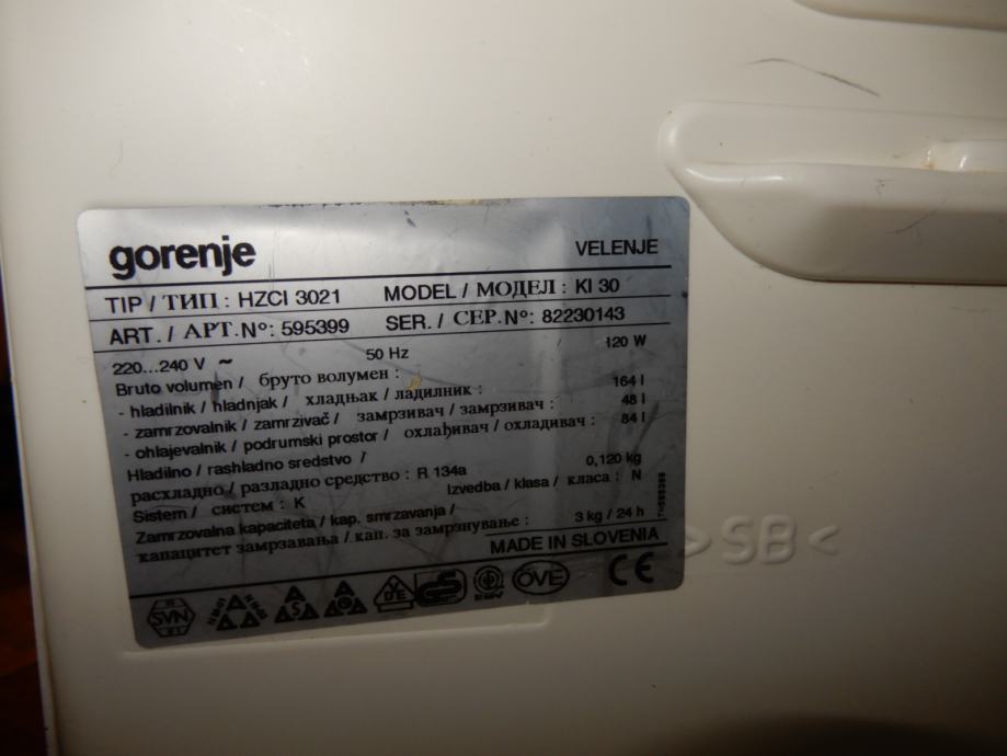 Hladilnik GORENJE tip HZCI 3021 model KI 30, rabljeno
