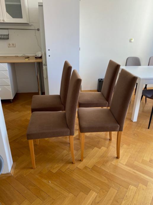 omara, tv omara, stropna luč, 4x kuhinjski stoli, stenska polica