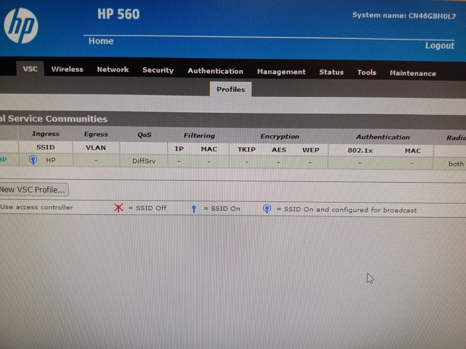 HP 560 802.11ac Dual Radio dostopna točka