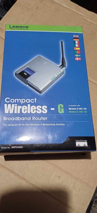 WIFI Linksys WRT54GC router+1 antenca+napajalnik