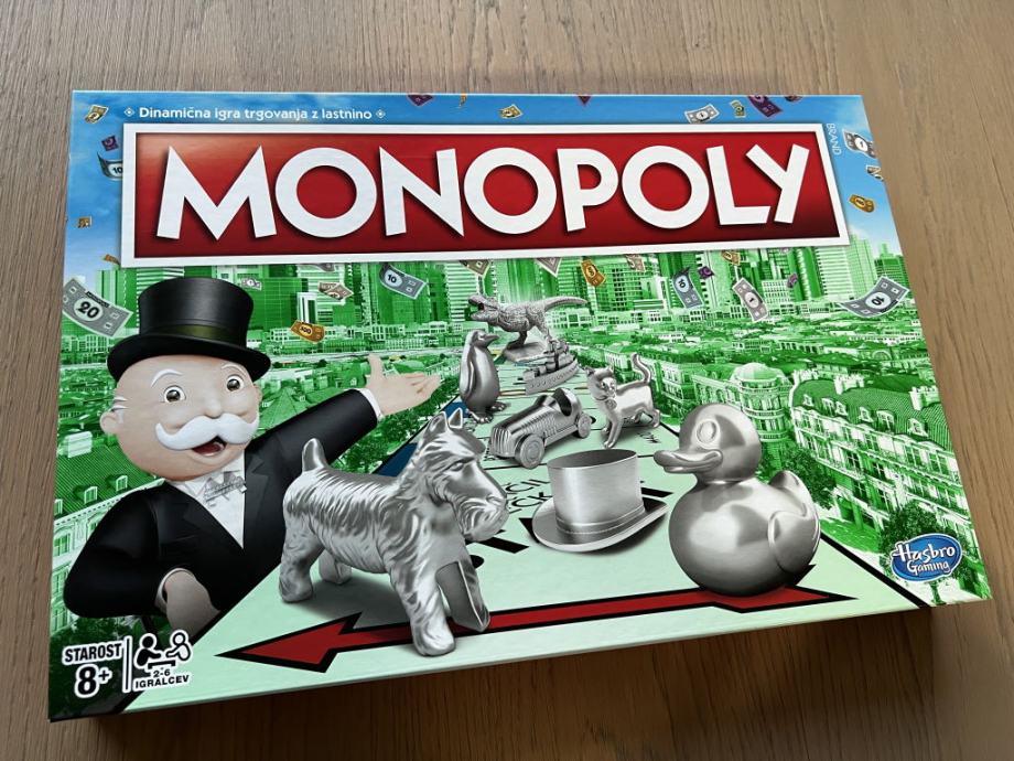 Hasbro Monopoly Classic družabna igra - slovenska verzija