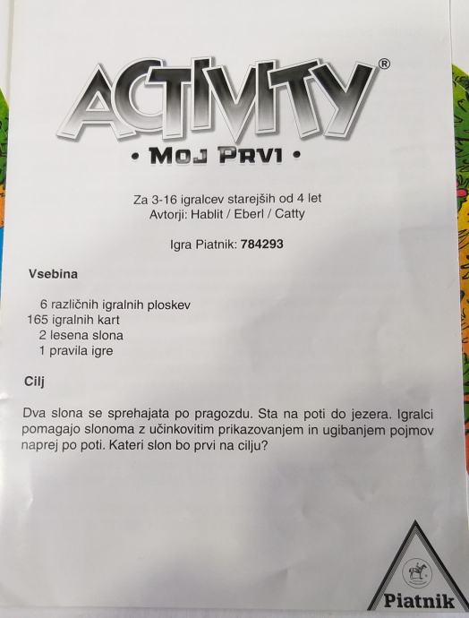 ODDANO_Moj prvi ACTIVITY / Piatnik, od 4let naprej