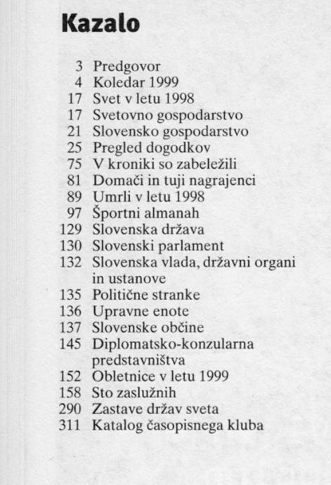 SLOVENSKI ALMANAH 99