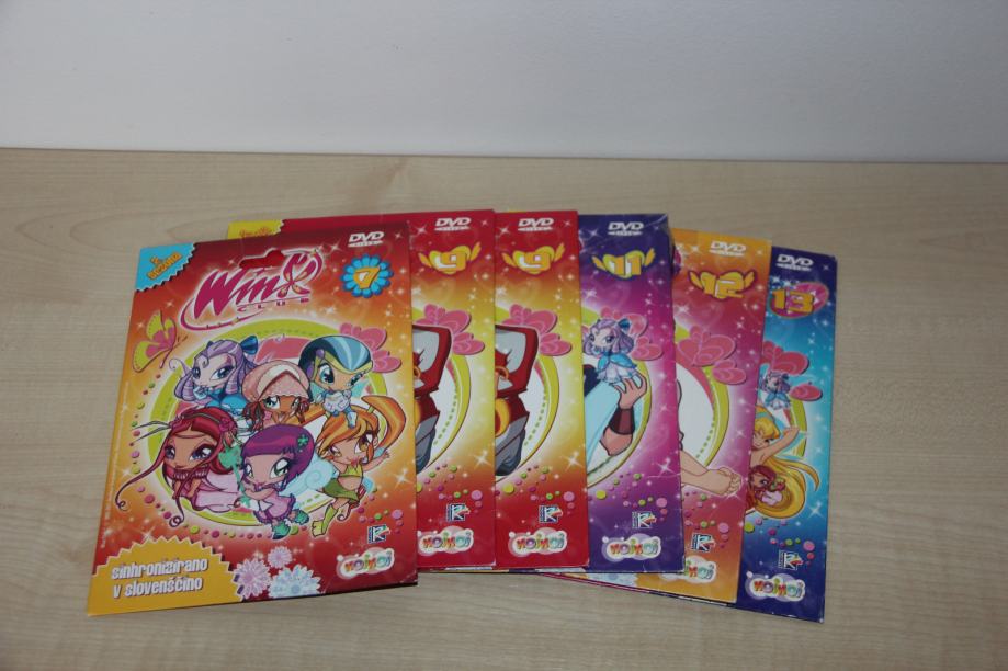 DVD- ji risanke WINX, DIBO, LAZY TOWN, MIA IN JAZ, MOJI ŽEPNI, MAŠA IN