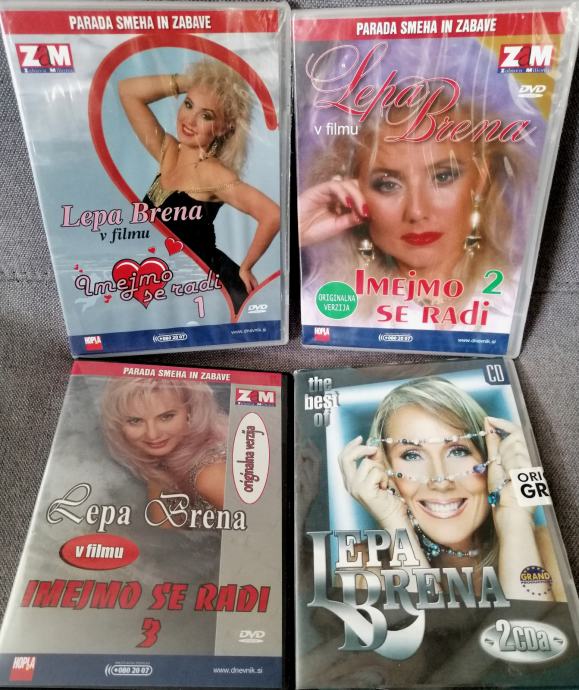 3x DVD: Hajde da se volimo 1-3 - Lepa Brena + Best of 2xCD (5 diskov)