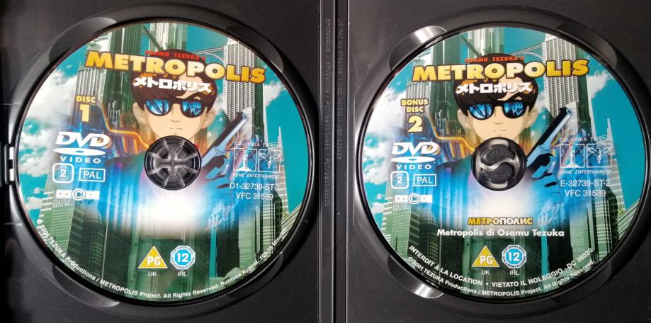 DVD anime: Metropolis (2001, Osamu Tezuka), Special Edition 2xDVD