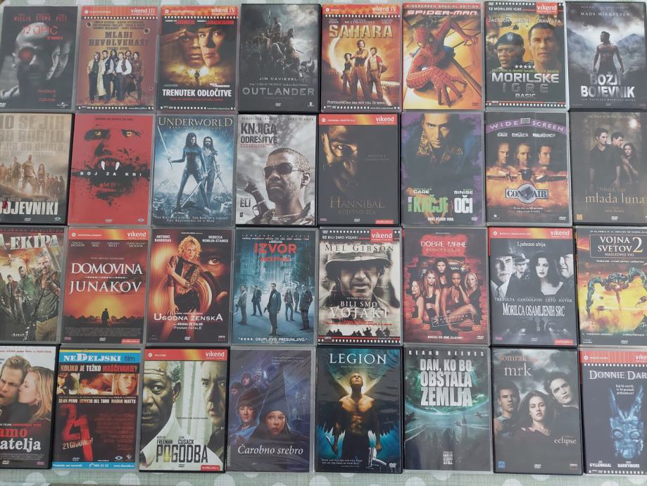 DVD FILMI,GROZLJIVKE,FANTASTIKA,AKCIJ,TRILER...OHRANJENI,59 DVD FILMOV