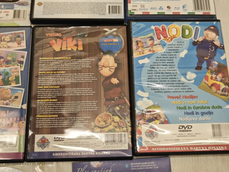 DVD original Nodi, Viking Viki, Čebelica Maja slovenščina