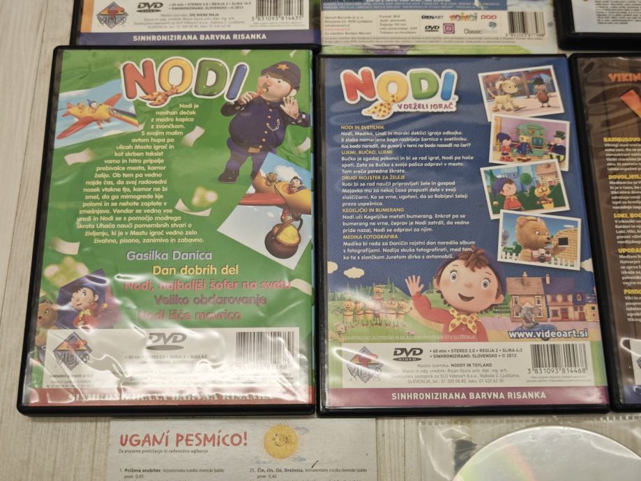 DVD original Nodi, Viking Viki, Čebelica Maja slovenščina