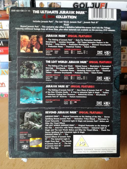 Jurassic Park Box Set 4XDVD (1993-2001) (REZERVIRANO)