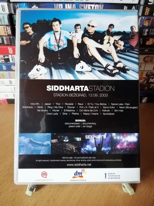 Siddharta Stadion Bežigrad 13.9.2003 / Promocijski DVD, prava redkost