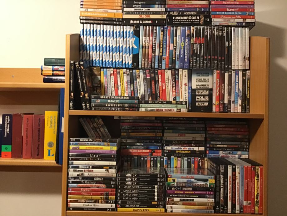 Švedski filmi in serije: zbirka 288 original DVD-jev. Zbirka filmov