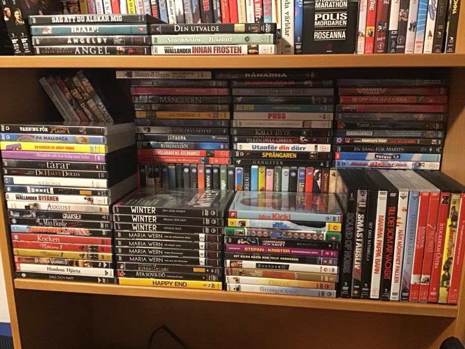 Švedski filmi in serije: zbirka 288 original DVD-jev. Zbirka filmov