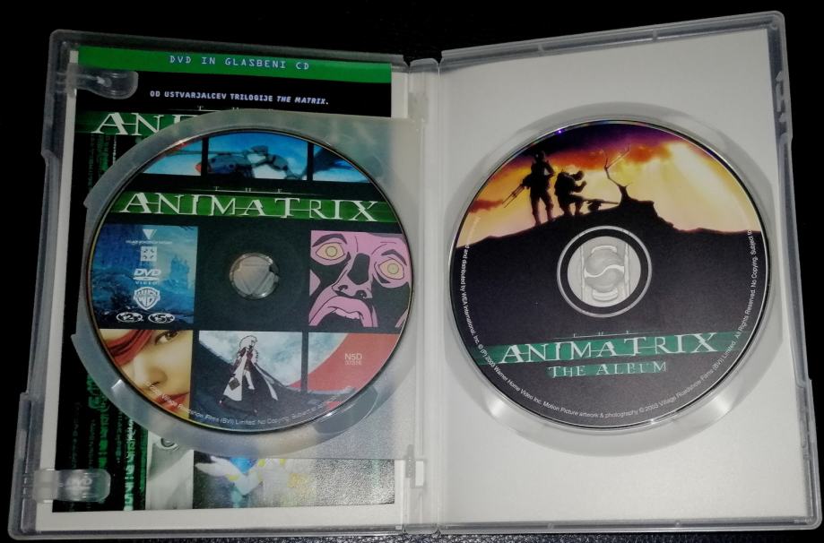 The Animatrix (Animirana matrica, 2003), DVD in glasbeni CD