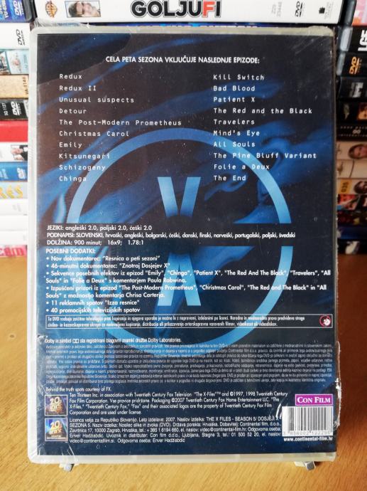 The X-Files (1993–2002) Sezona 1,2,5-9 (5/7 ŠE ZAPAKIRANO) Slo subi