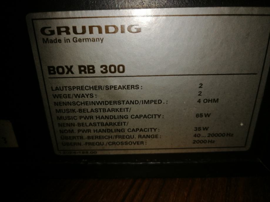 GRUNDIG MADE IN GERMANY ZVOČNIKI UGODNO