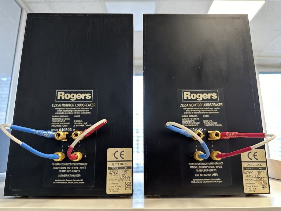 Rogers LS3/5a bi wiring + Rogers AB1 zvočniki