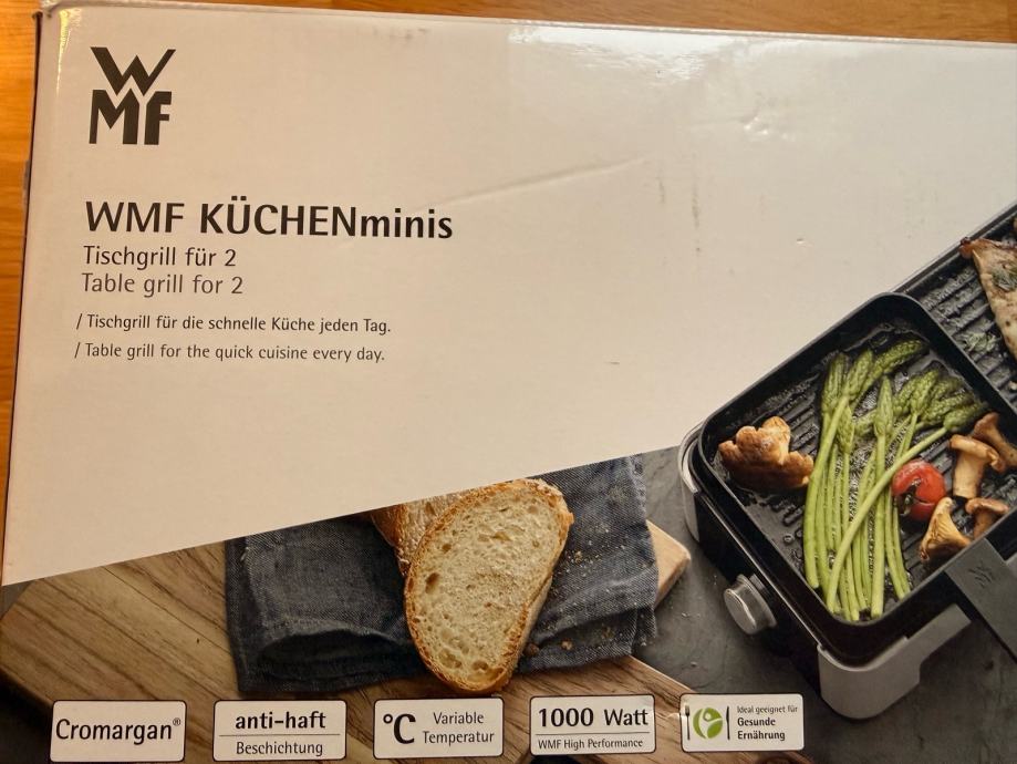 Nov namizni električni žar WMF KÜCHENminis table grill for 2