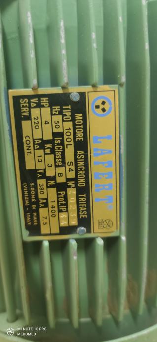 Elektro motor 3 kw in vrtalne glave