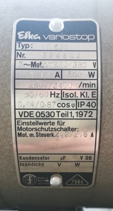Elektromotor Efka Variostop