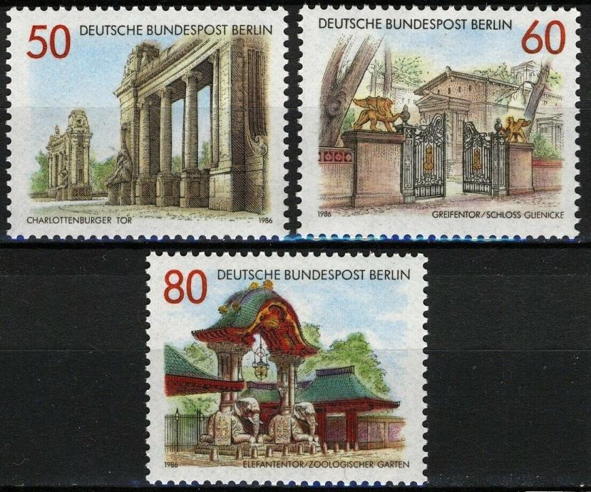 BERLIN (NEMČIJA) 1986 ARHITEKTURA ZGRADBE ** Mi 761/763 ** serija (18)