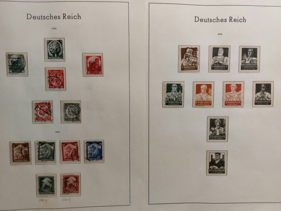 ZNAMKE NEMŠKI RAJH OD 1933 DO 1945. LETA V ALBUMU