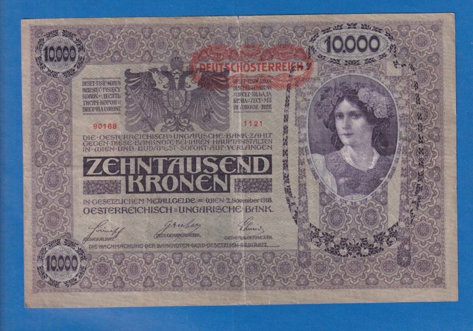 AVSTROOGRSKA 10000 KRONEN 1918