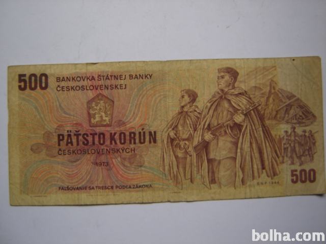 BANKOVEC 500 kron 1973 Čehoslovaška