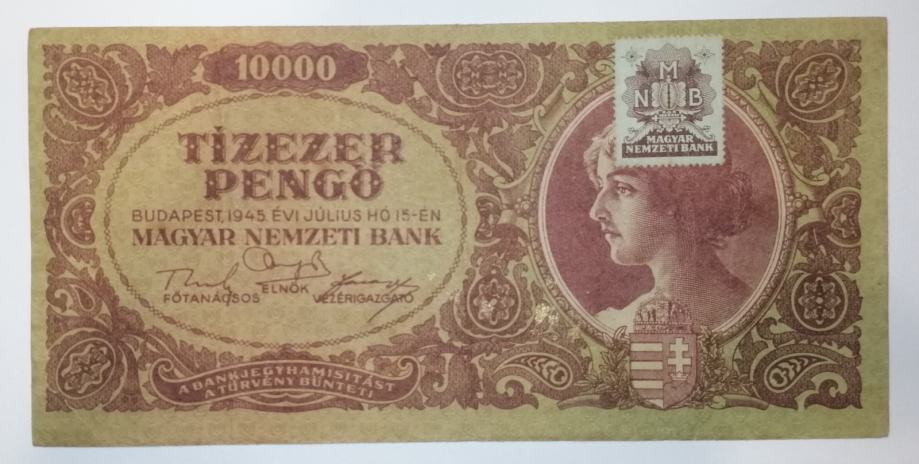 MADŽARSKA P119b 10000 PENGO 1945