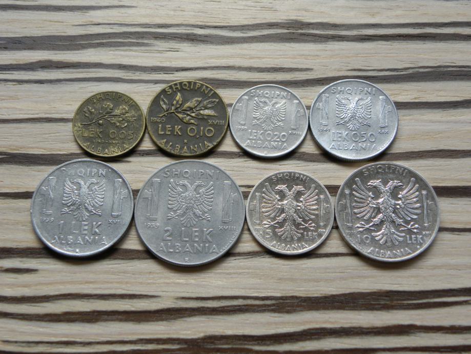 Albanija 0,05 - 10 lek