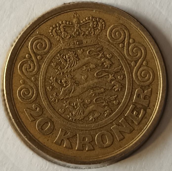 DENMARK 20 KRONER 1990