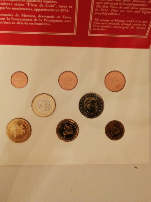 Evro set Monaco Monako 2002 unc