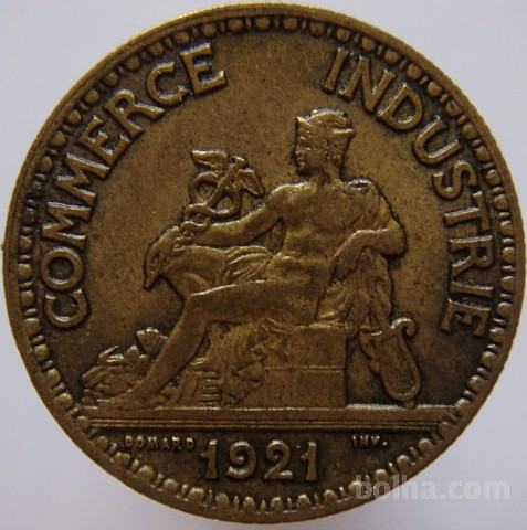 Francija 50 Centimes 1921 VF/XF b