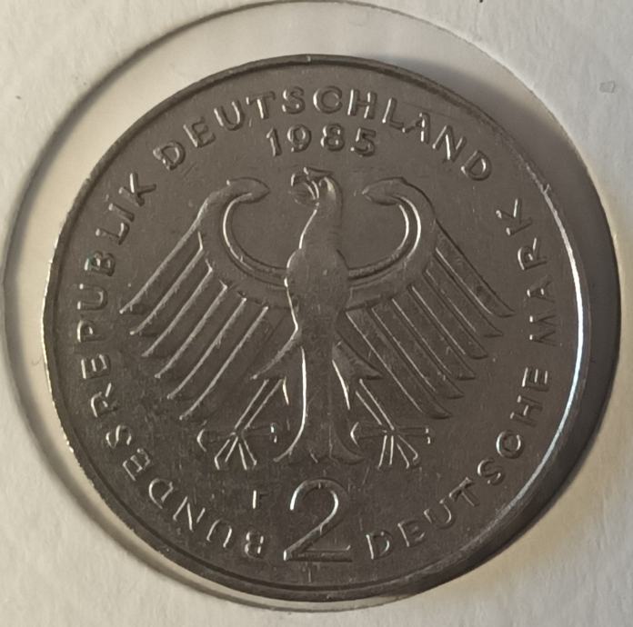 GERMANY 2 MARK 1985 F