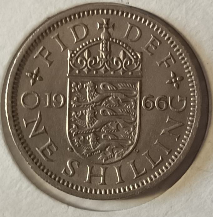 GREAT BRITAIN SHILLING ( ENGLISH ) 1966