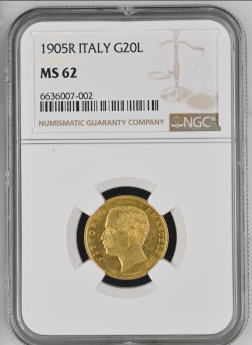 Italija, 20 lir 1905R