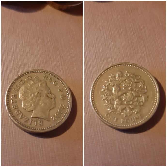 Kovanci Velika Britanija 1 funt različni grbi letnice