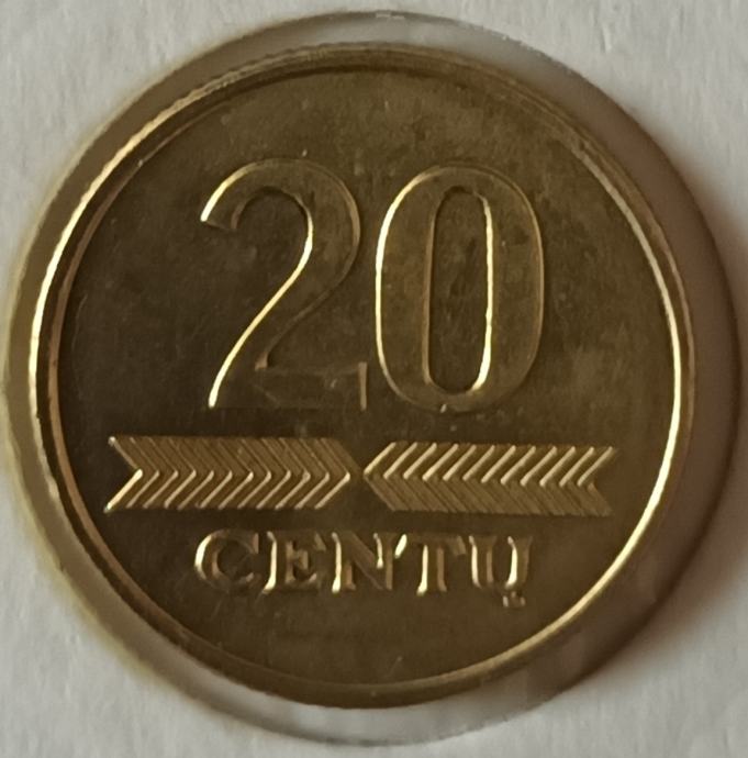 LITHUANIA 20 CENTU 2009