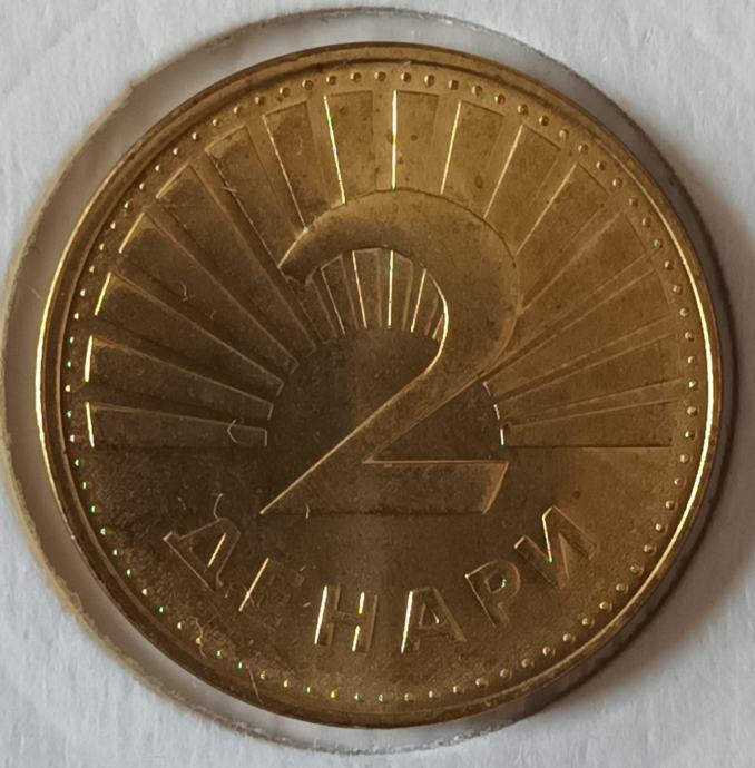 MACEDONIA 2 DENARI 2001 ALI 2008